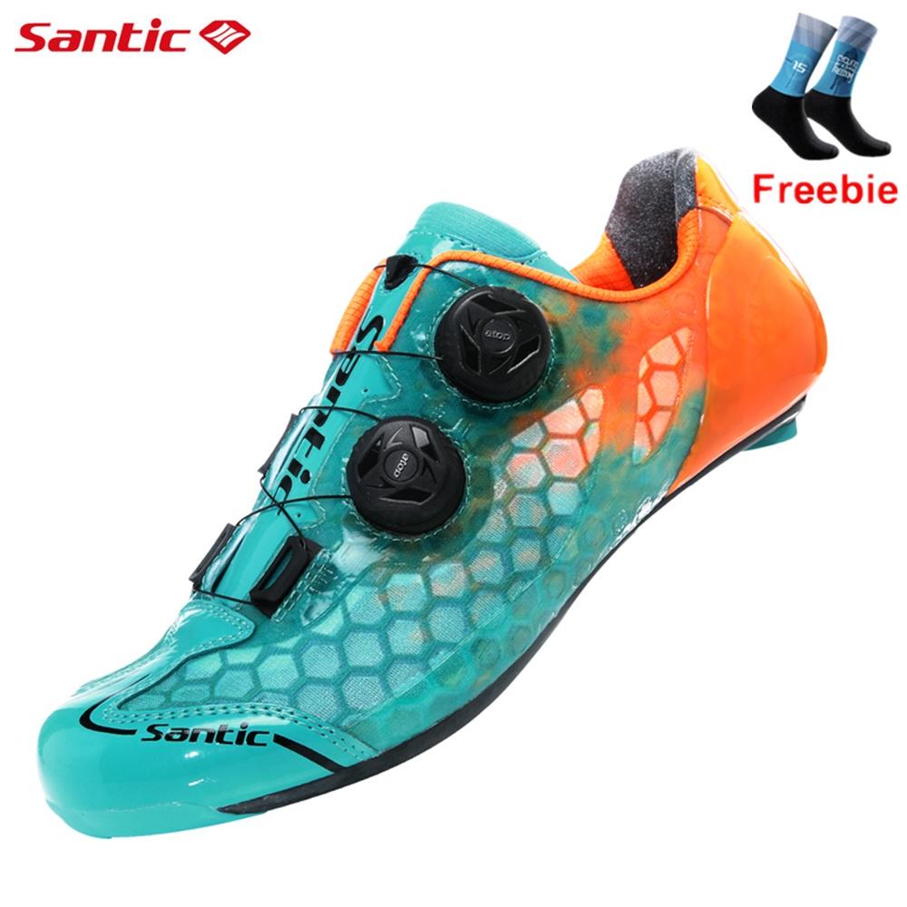 Cheap Santic Pro Men Road Cleats Cycling Shoes Breathable Carbon Sole ...