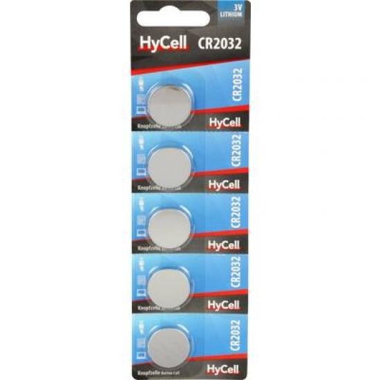 Buy Coin cell battery cr 2032 lithium hycell 200 mah 3 v 5 pc (s) 1516 ...