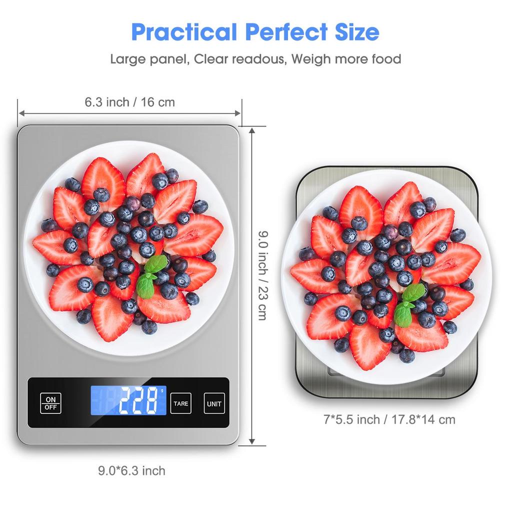 Cheap Food Scale, 5kg/10kg/15kg Digital Kitchen Scale Weight Grams and ...