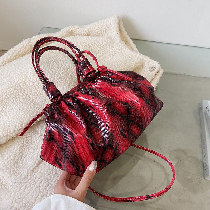 Buy 2022 Women's Fashion Snake Pattern Handbags Female Trend Texture ...