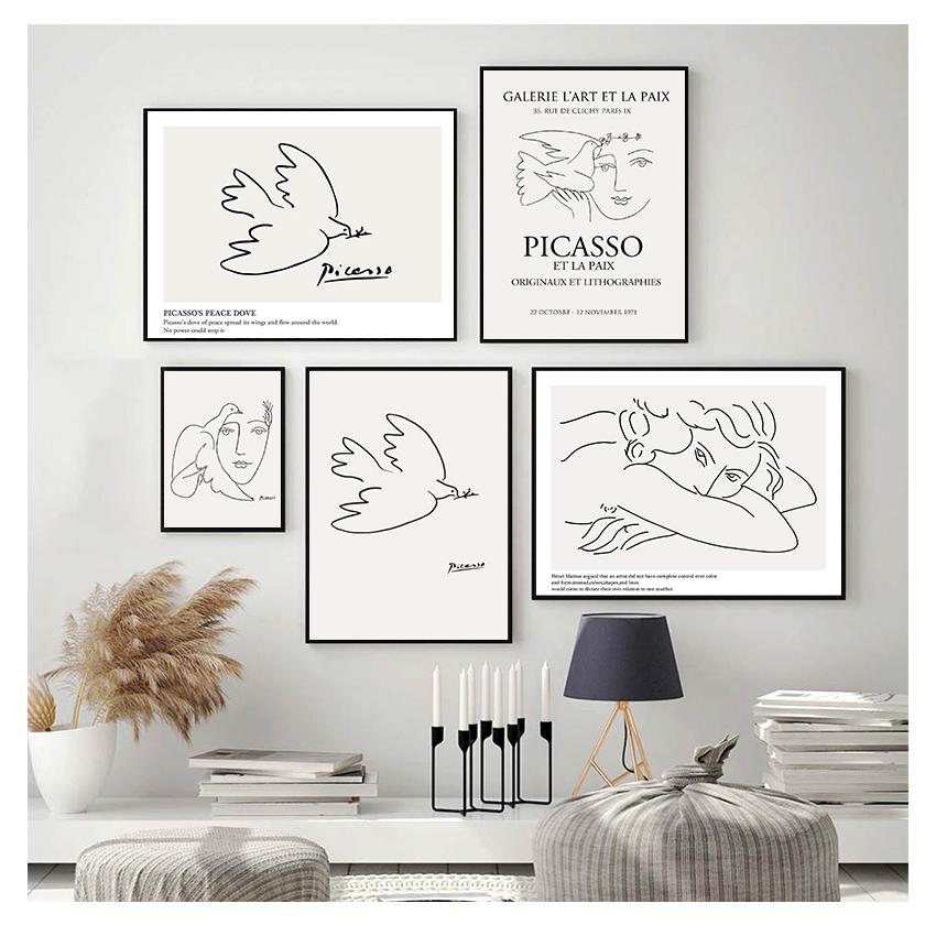 Buy Modern Line Sketch Posters and Prints Wall Art Canvas Pictures for ...