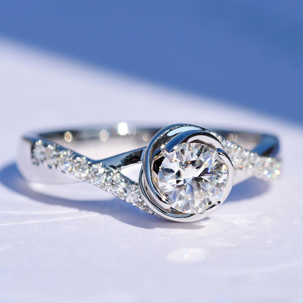 Satın alın S925 Sterling Silver Rings Women Diamond Ring Shine Premium ...