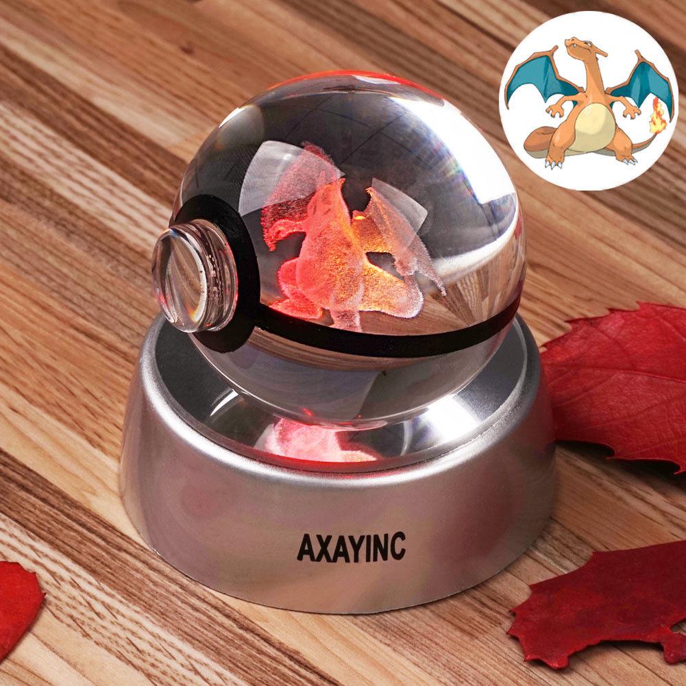 Buy LED Lamp 3D Glowing Pokeball Crystal Ball Toy Gift for Kids at ...