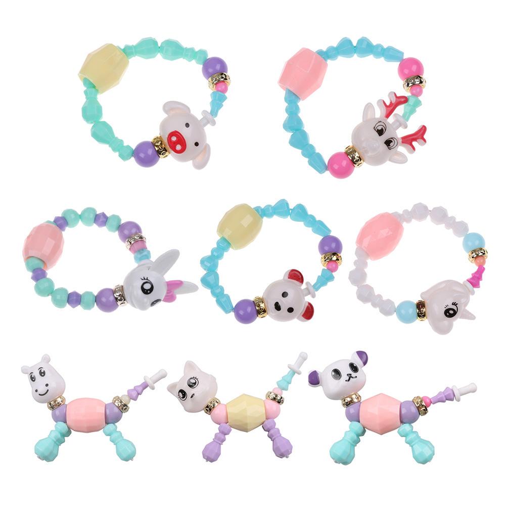 Buy Creative Elastic DIY Cartoon Animal Magic Bracelet Beads Magical ...