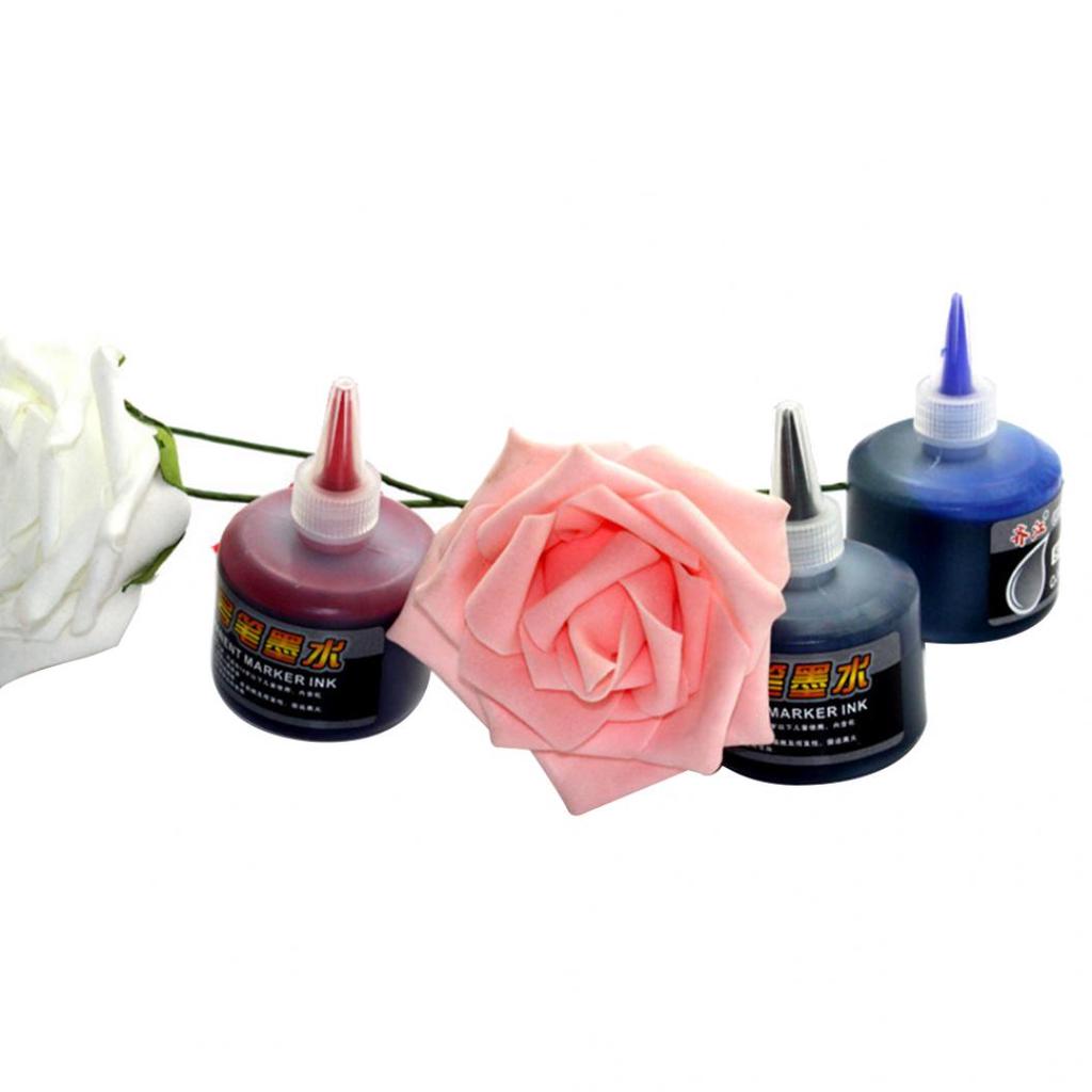 Buy 50ml Permanent Instantly Dry Graffiti Black Blue Red Refill Ink for ...