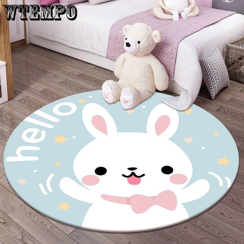 Kaufe Carpet Cartoon Round Rug Cute Floor Mat for Living Room Bedroom Bedside Door Decoration | Joom