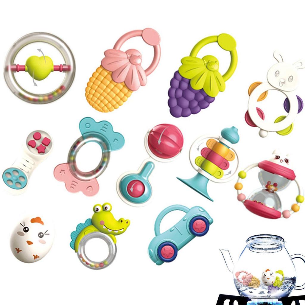 Toddler Rattle Toy | Infant Rabbit Teether Shaker Grab And Spin Rattles ...