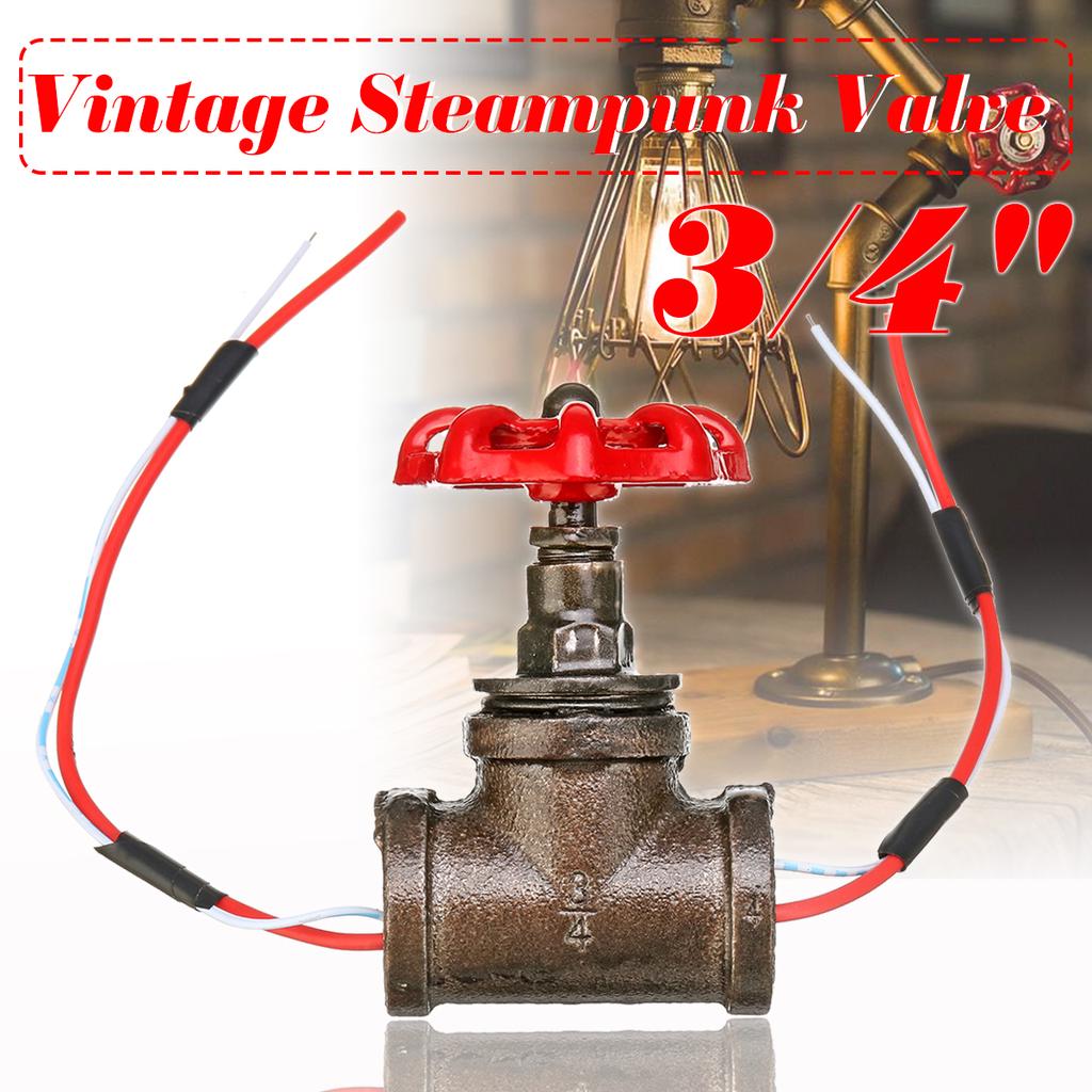 Vintage Steampunk 3/4" Stop Valve Light Switch With Wire For Water Pipe ...