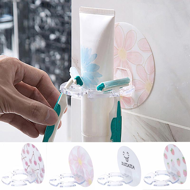 Buy Wall Mounted Toothbrush Toothpaste Holder Storage Rack Organizer ...