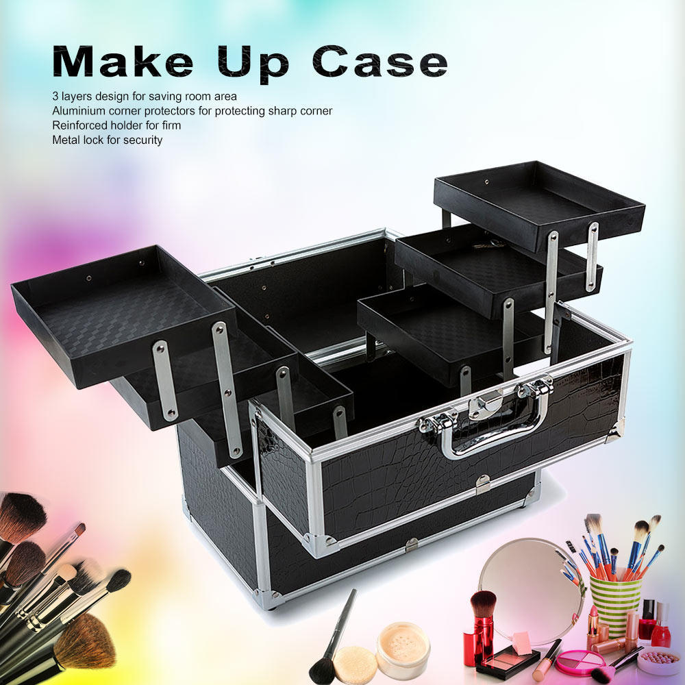 Buy Large Cosmetic Organizer Box Make Up Case for Make Up Tools ...