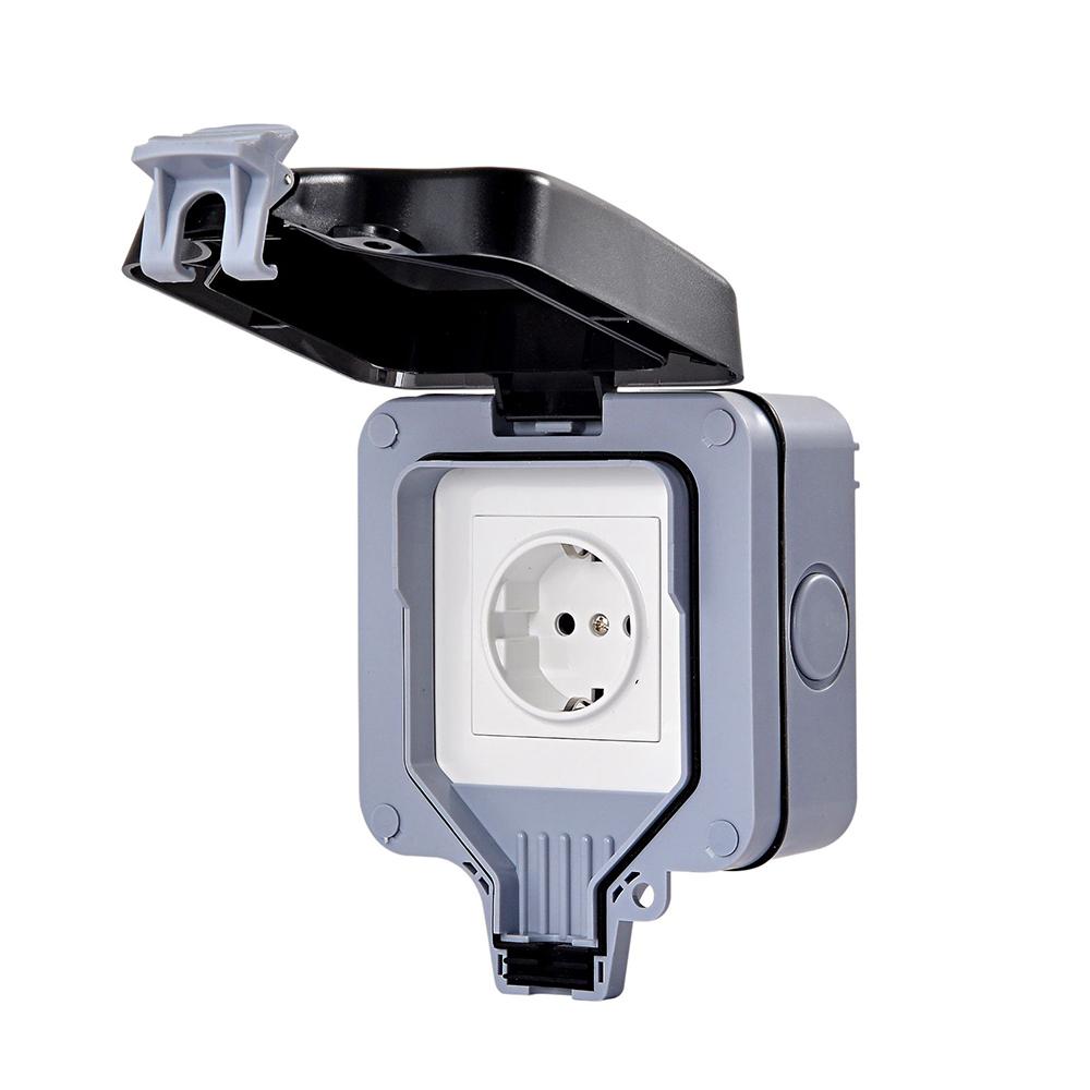 Buy EU Plug 16A Outdoor Wall Switch Socket IP66 Waterproof &Dust Proof ...