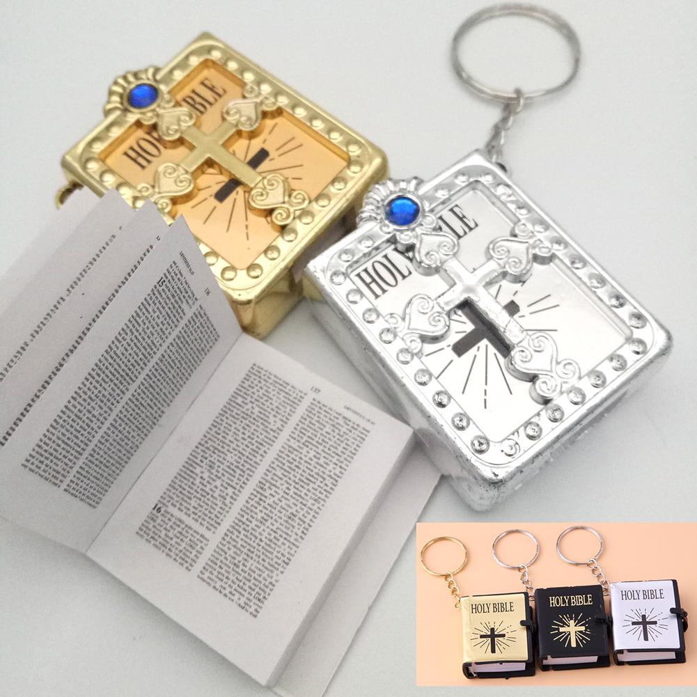 Buy Mini English HOLY BIBLE Key Chain Religious Christian Jesus Cross ...