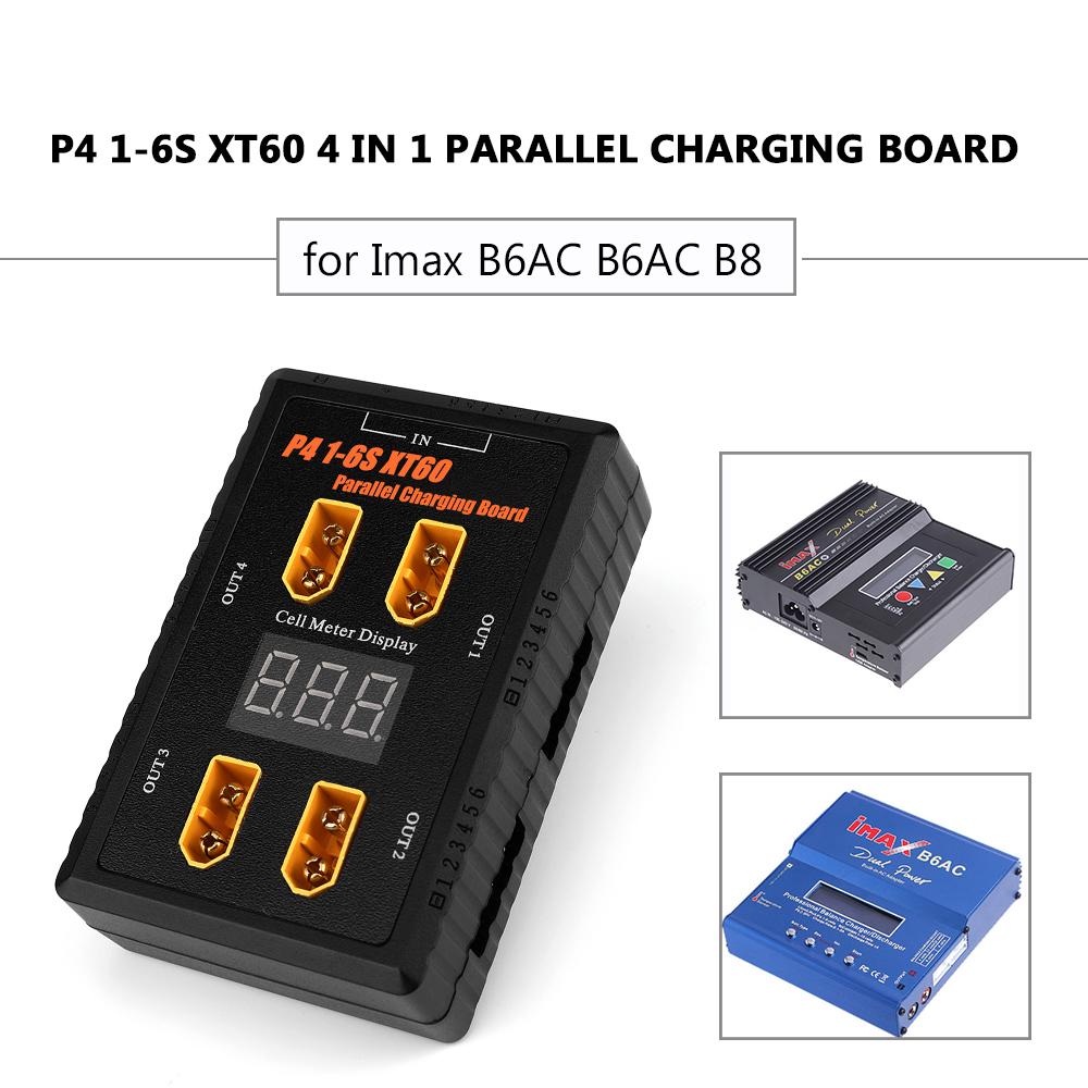 Buy P4 1-6S XT60 4 IN 1 Parallel Charging Board XT60 Plug Battery ...
