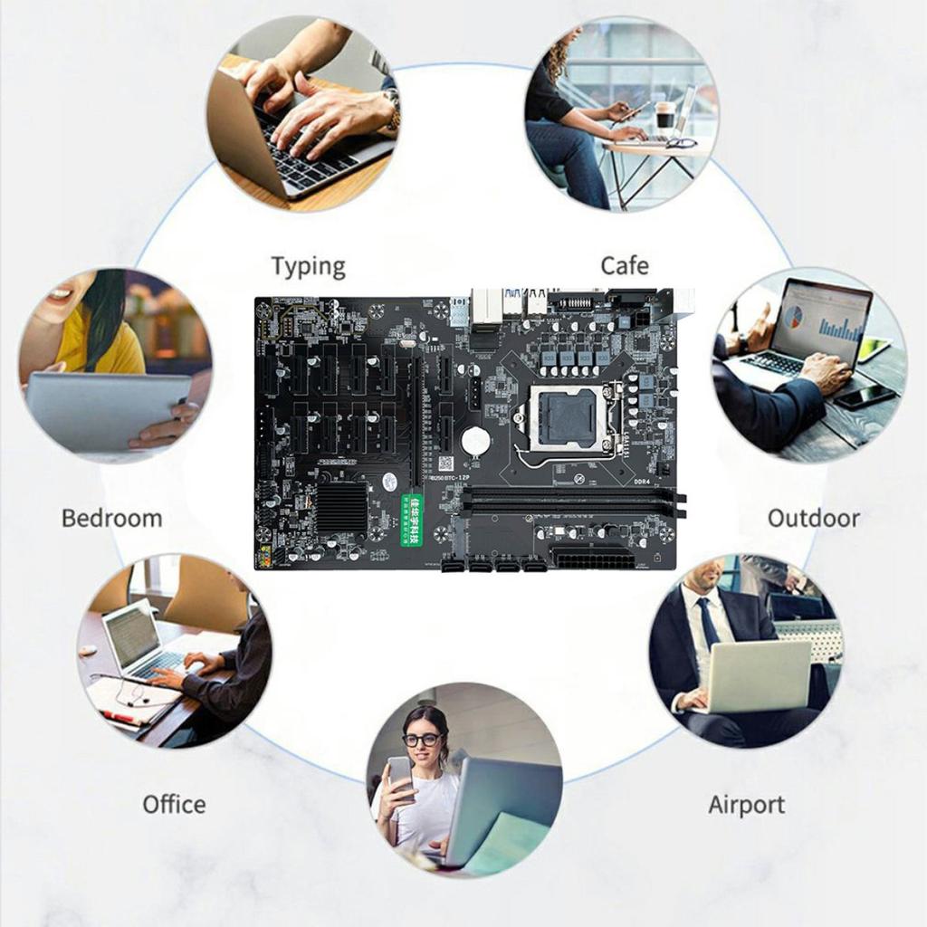 Buy Lovely Victoria Mainboard 12 PCIE Mining Rig BTC ETH Mining ...