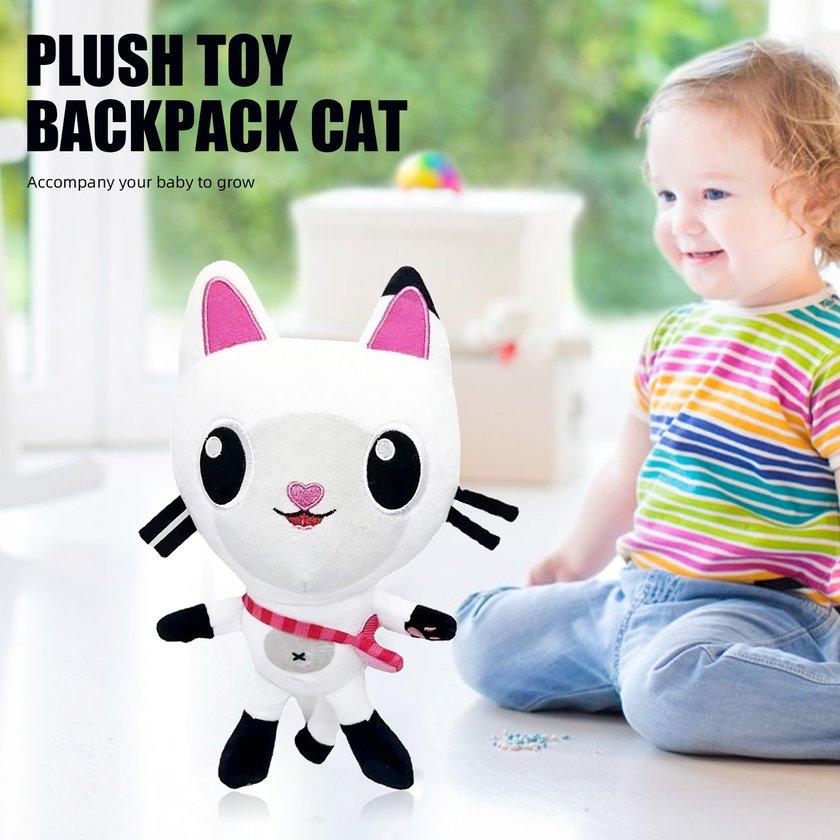 Buy 28CM Backpack Cat Plush Toy Gabby Dollhouse Cartoon Stuffed Doll ...