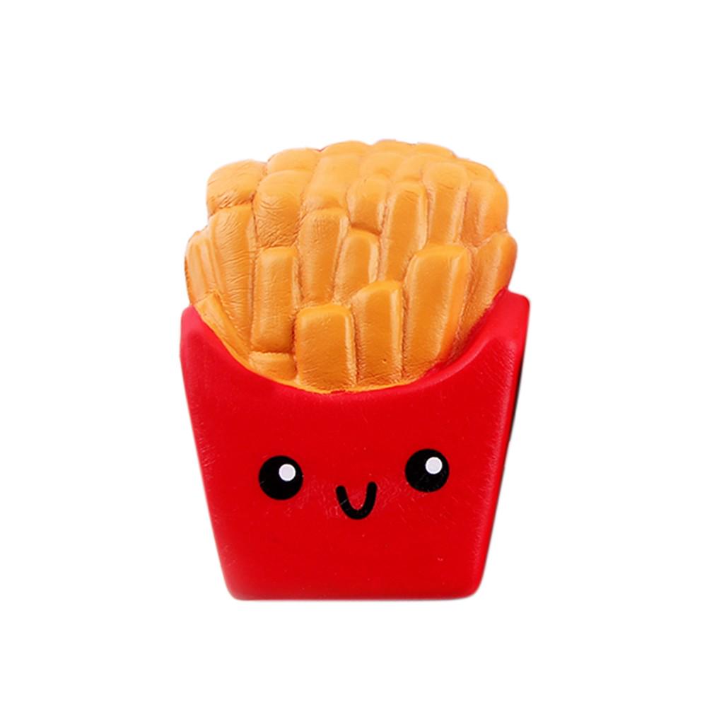 Buy 1Pcs Cartoon Squishy Slow Rising Toys Super Cute French Fries Cake ...