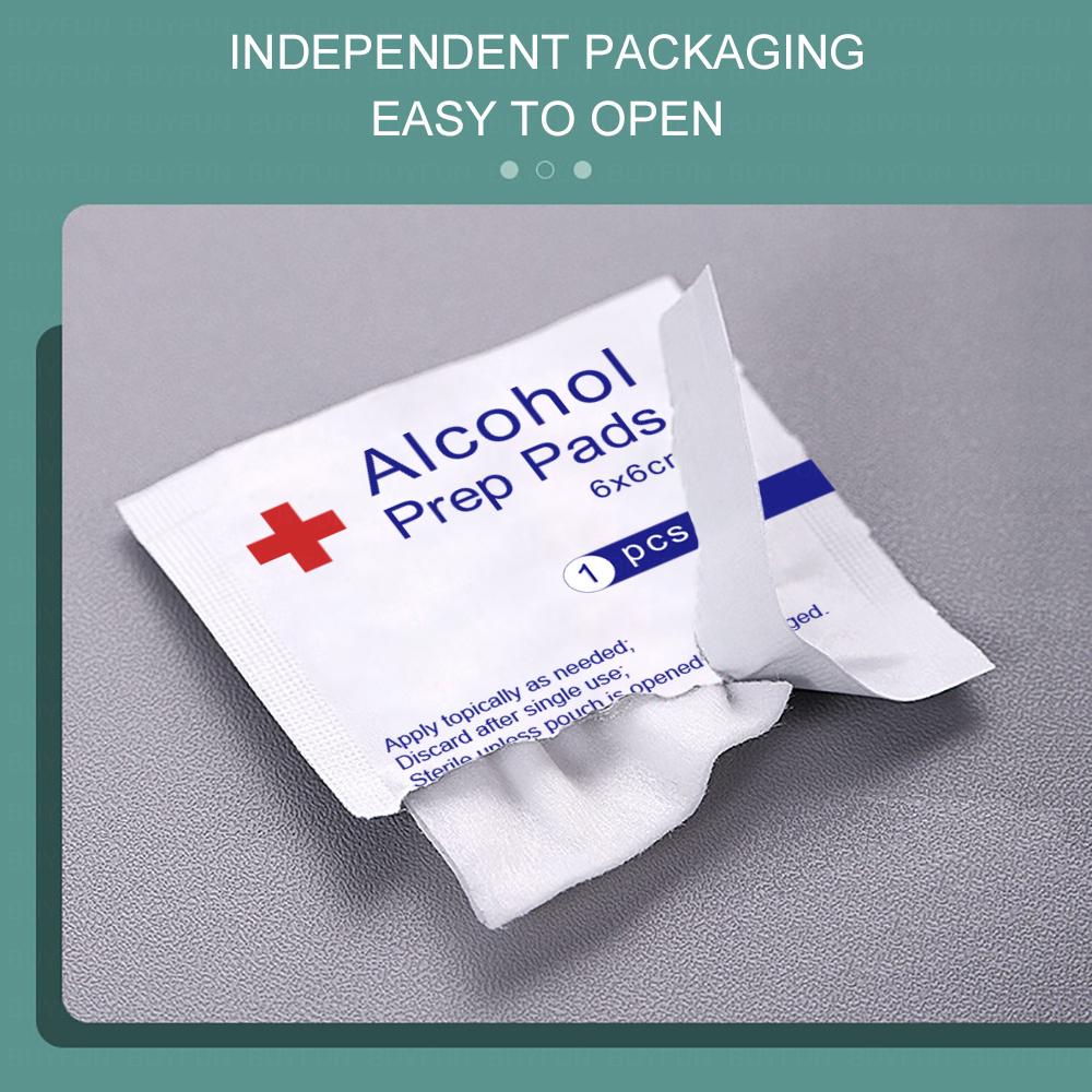Buy 100 Pcs First Aid Disposable Disinfection Wipes Portable Alcohol ...