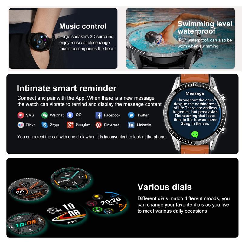Buy New Men Smart Watch Bluetooth Dial Call Smart Watch Heart Rate Men ...