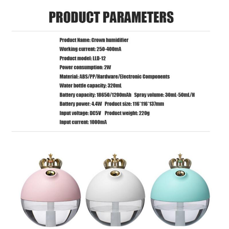 Buy Cute Crown Humidifier Mini Size Office Desk Humidifier at ...