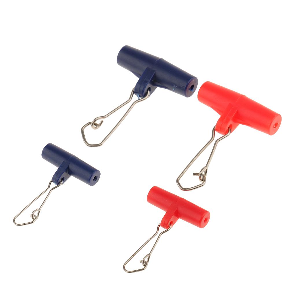 20Pcs Fishing Sinker Slides with Hooked Snap Connector for Braid Line S ...