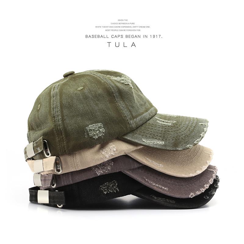 Buy Hat women's spring and autumn solid color personality hole good ...