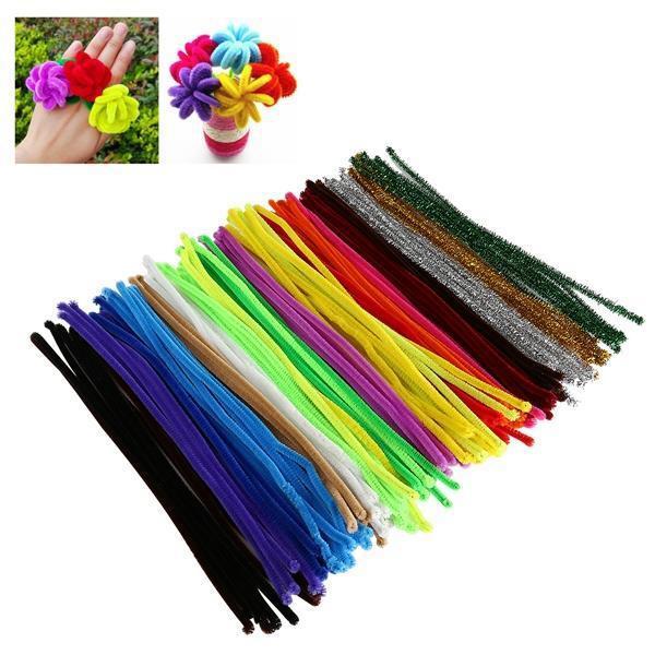 Buy 9 Colors DIY Kindergarten Educational Pipe Plush Wire IQ Toy ...
