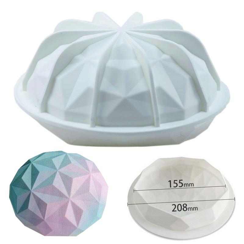 💰Kjøp Mayitr 3D Diamond Shape Silicone Cake Fondant Chocolate Mold ...