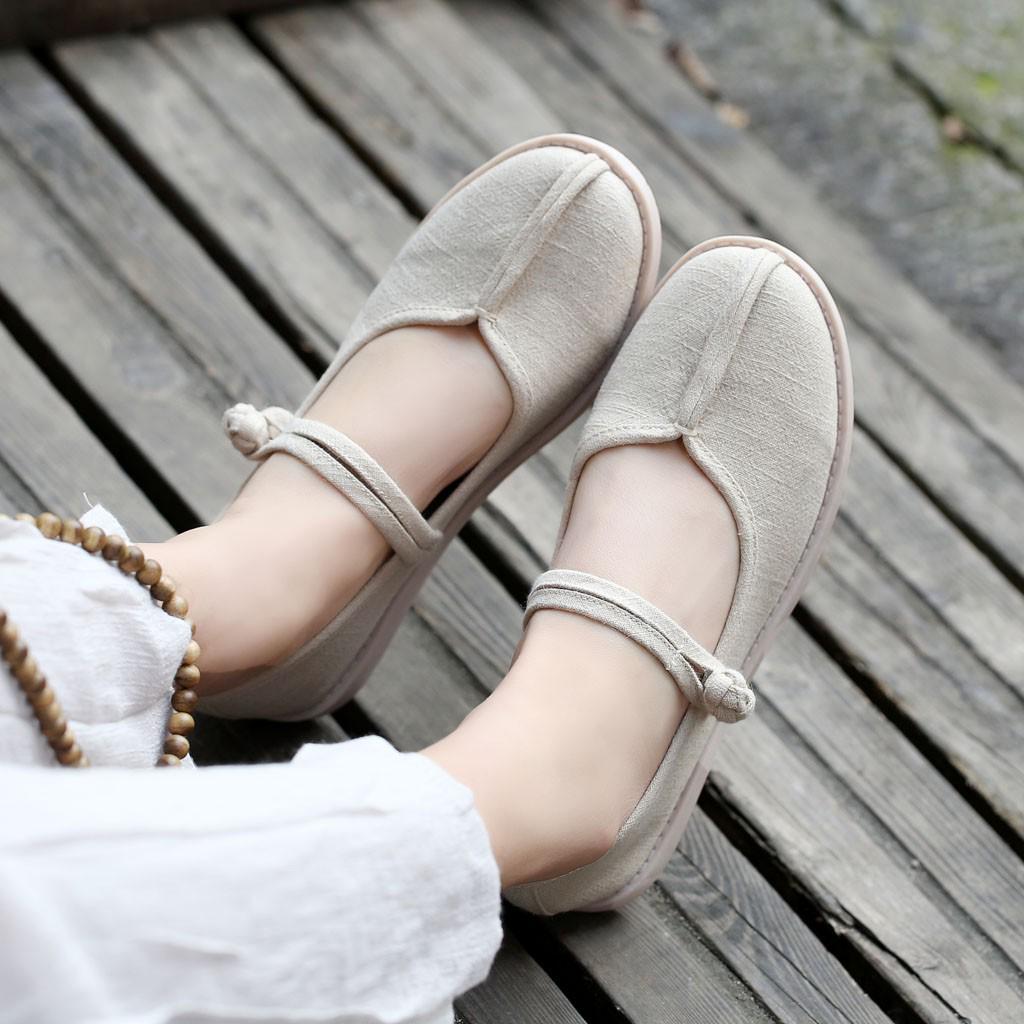Womens Old Beijing Cloth Shoe National Wind Cotton Fabric Embroidery ...