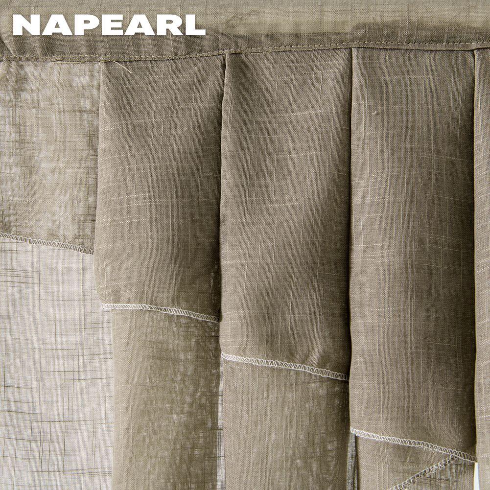 1PC NAPEARL Solid Color Tulle Valance Door Curtain Short Rod Rocket ...