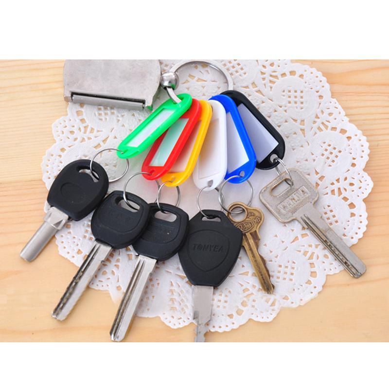 Buy 50Pcs Colorful Travel Plastic Name Key Tags Luggage Label ID Card ...