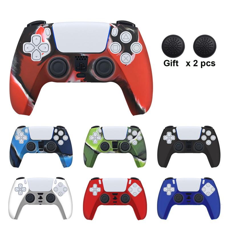 Buy Soft Silicone Cover For PS5 Controller Accessories Rubber ...