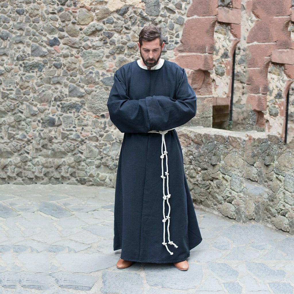 Buy Medieval Renaissance Priest Monk Robe Fashion Men Halloween Hooded ...