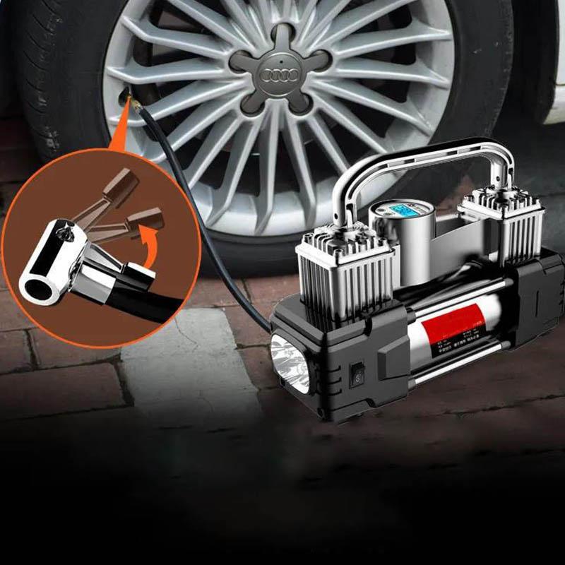 Buy Car Inflatable Pump Dual-cylinder Portable Car Car Air Pump ...