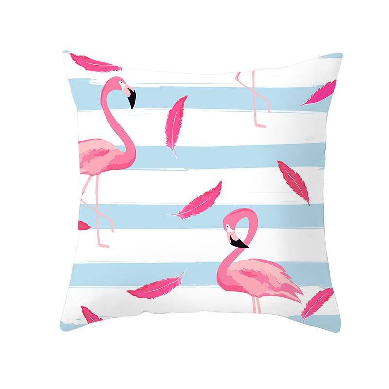 Cheap Flamingo Cushion Cover Summer Tropical Plants Printing Decorative ...