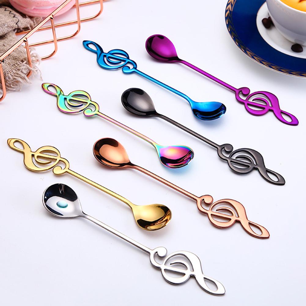 Ice Cream Coffee Musical Notes Tea Spoon Stirring Tableware uygun ...