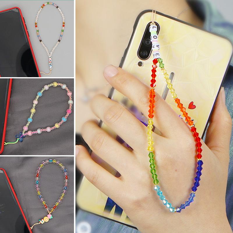 Buy 1PC Key Ring Universal Mobile Phone Chain String Beaded Keychains ...