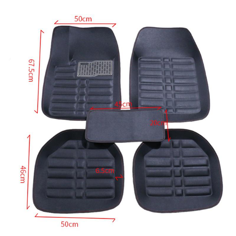 Buy 4 Colors Auto Carpet Decoration 5 Pcs Car Floor Mats Leather Auto ...