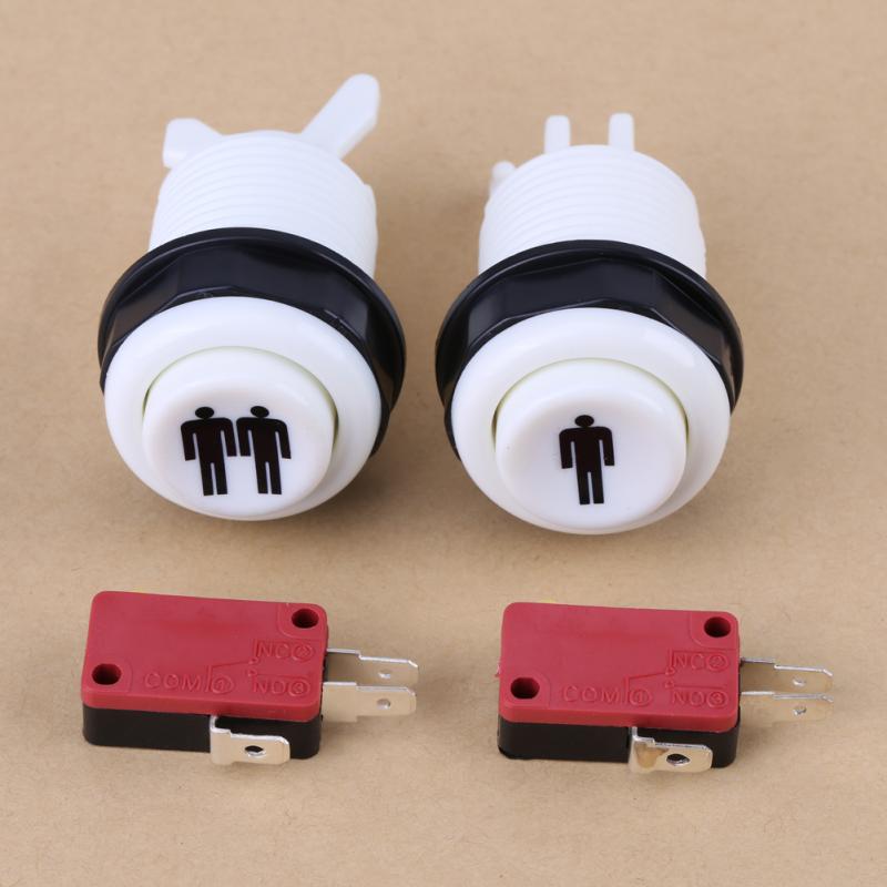 Buy Long Start Button DIY Kit 1P + 2P Player Push Button for Arcade ...