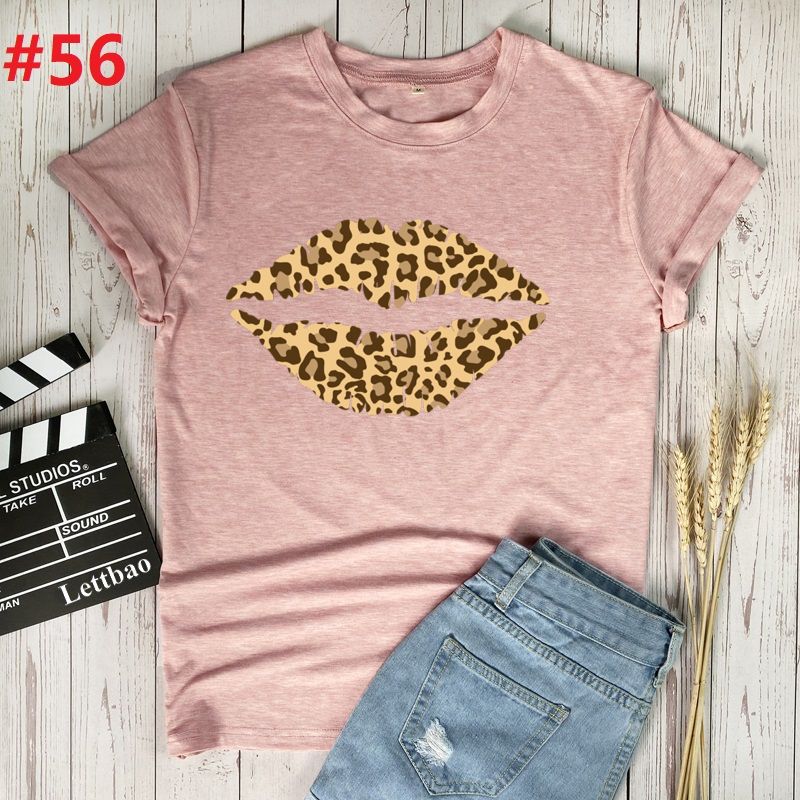 Buy Leopard Lips T -Shirt Men 'S Short -Sleeved Graphic T -Shirt Pure ...