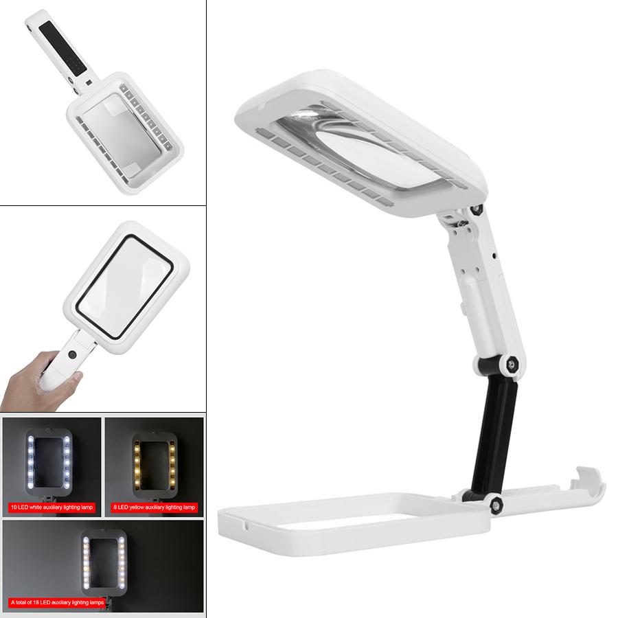 Buy 3X Table Magnifier Hand-Held Square Magnifying Glass Adjustable ...