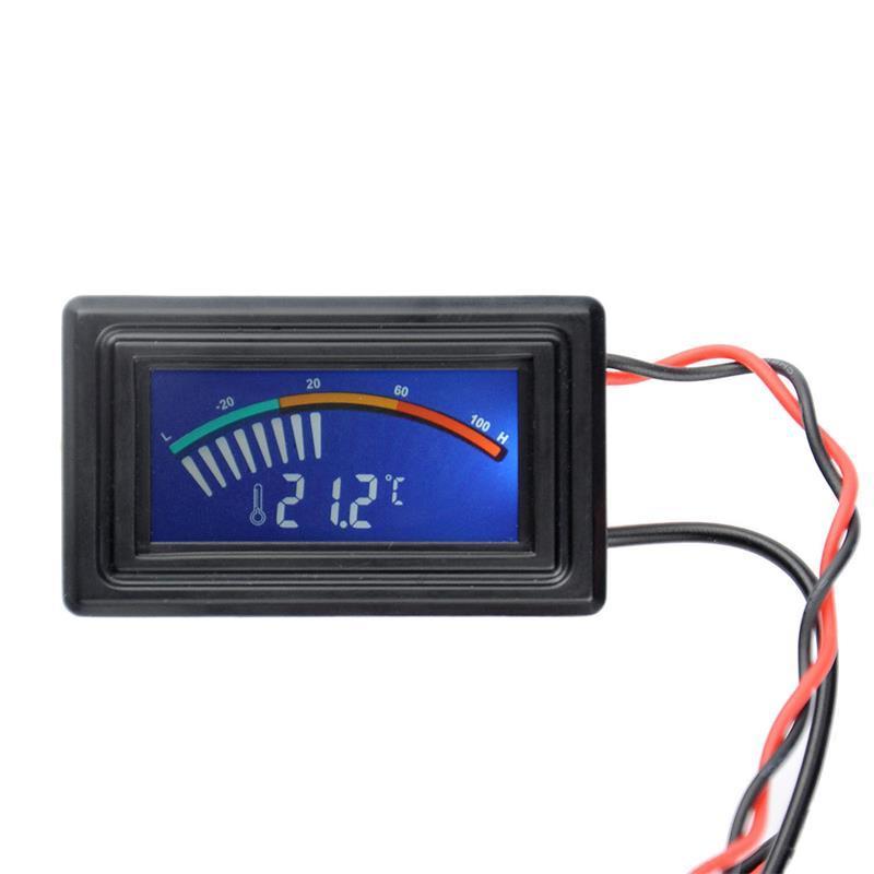 Digital LCD Thermometer Temperature Meter Gauge Molex Panel Mount C/F ...