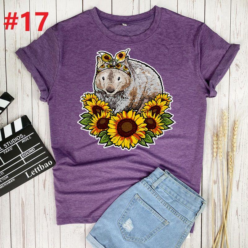 Buy Wombat Sunflower Men 'S T-Shirt Short Sleeve Round Neck Cotton T ...
