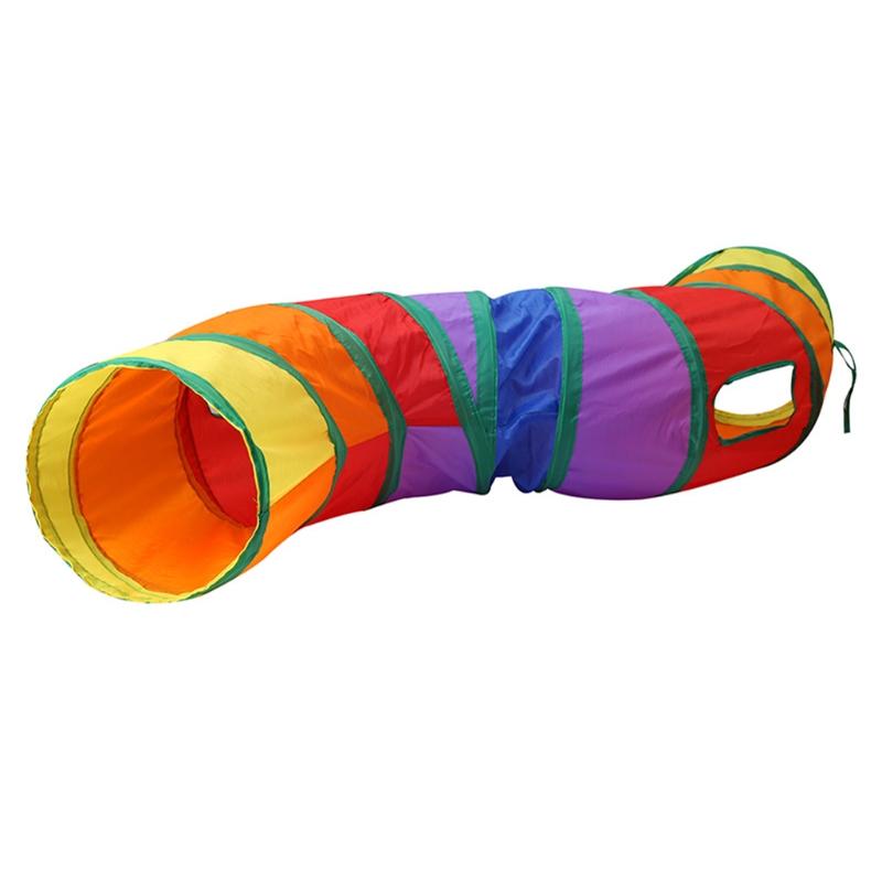 Buy Interactive Cat Tunnel with Play Ball Rainbow Kitten Cat Chute Tube ...