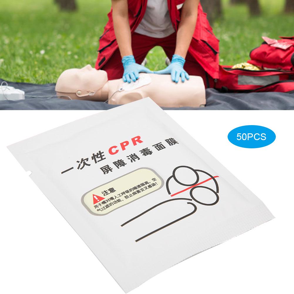 Buy 50pcs / Box Disposable Mouth Breathing Artificial Respiration CPR ...
