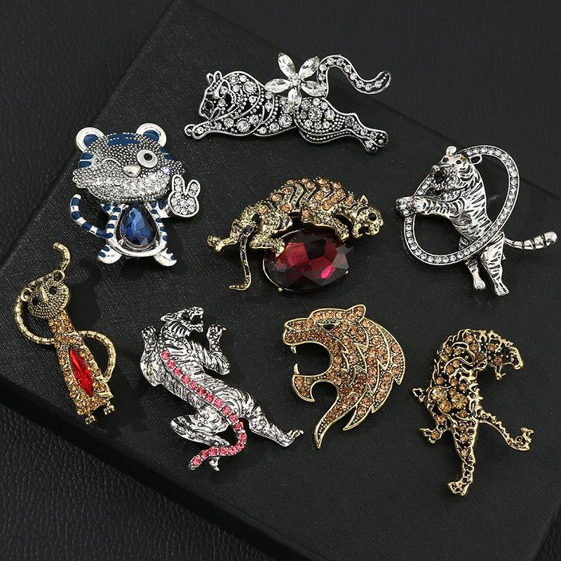 Cute Tiger Brooch Pins Zodiac Animal Brooches For Women Men Child ...