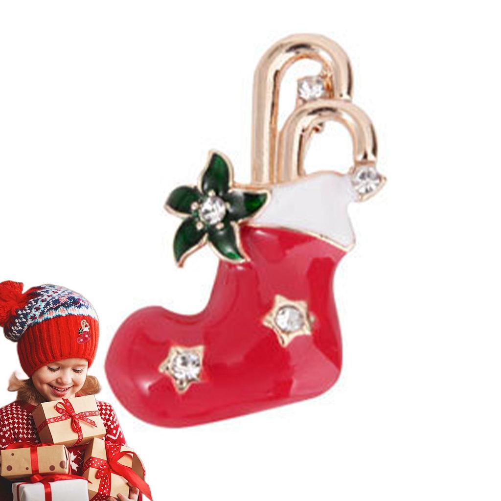 Buy Christmas Brooch | Fashion Cute Snowman Santa Hat Wreath Brooch ...