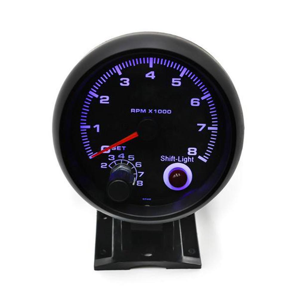 Buy Car Universal Meter White Light Turbo Boost Gauge 3.75 Inch 0-8000 ...