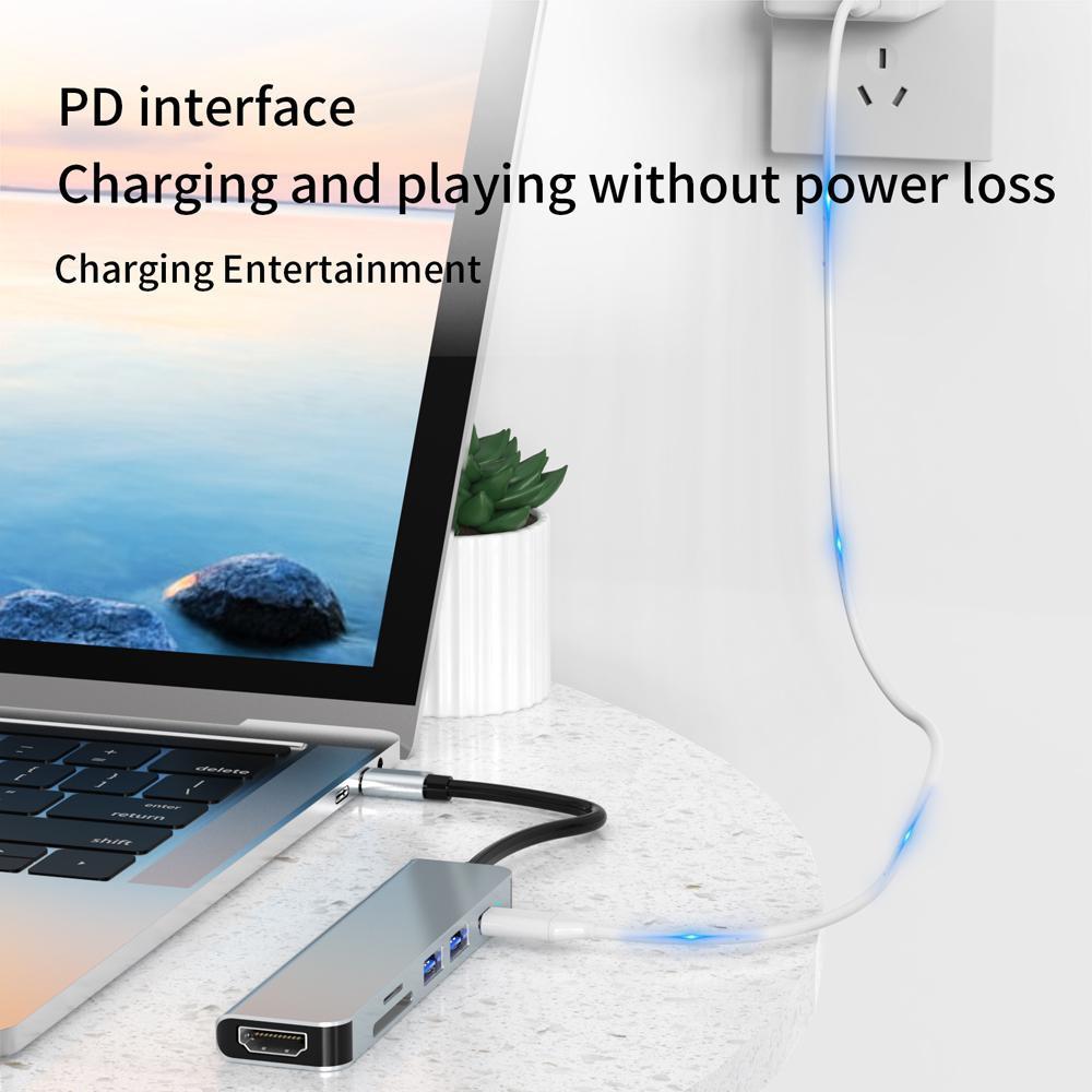 Cheap Hub Macbook Pro Air HDMI Mini SD Card Reader Multi USB Hub Type C ...