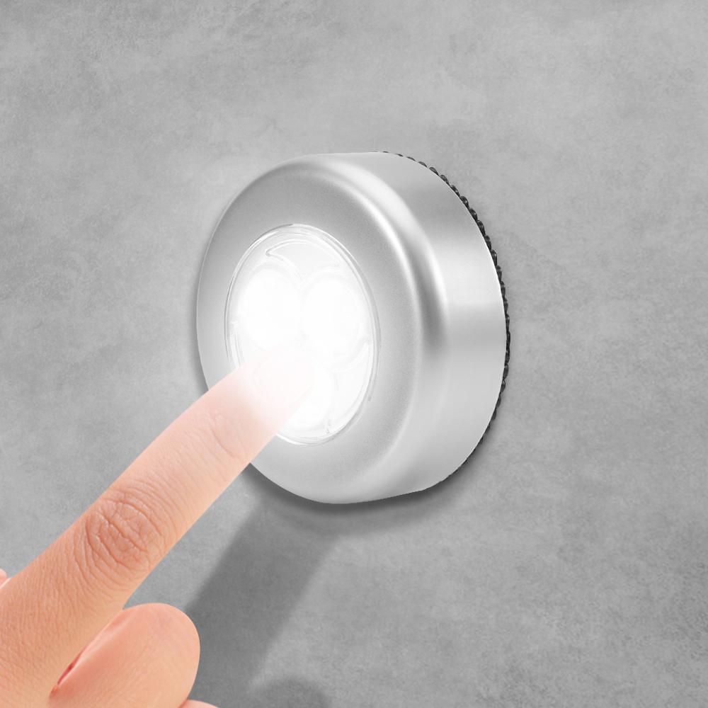 Buy 3LED Wardrobe Touch Light Lamp Battery Powered Home Kitchen Under ...