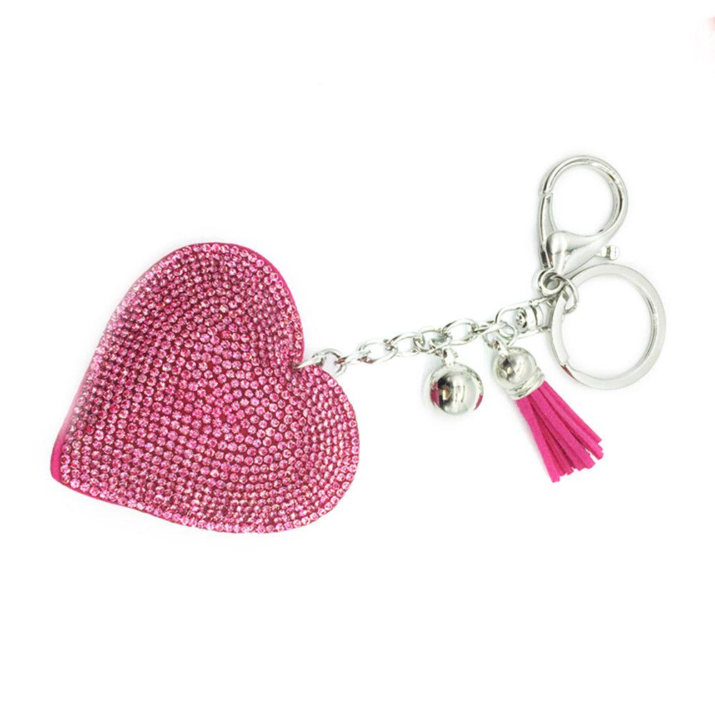 Rhinestone Crystal Keyring Charm Pendant Purse Bag Key Ring Chain ...